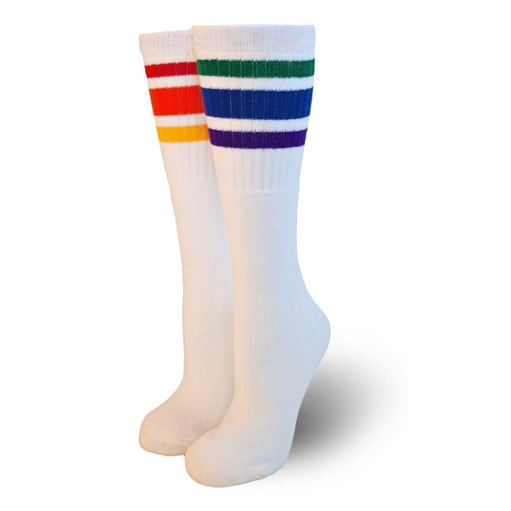 PRIDESOCKS 35" white style COURAGE Thigh High Tube Sock, 19,99